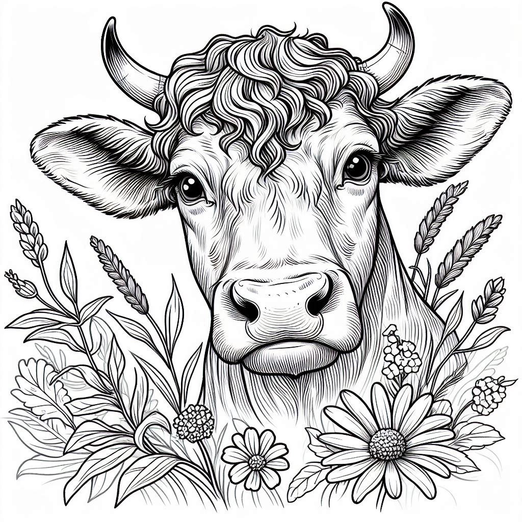 Explore Cute and Free Cow Coloring Pages for Kids! - Think Academy
